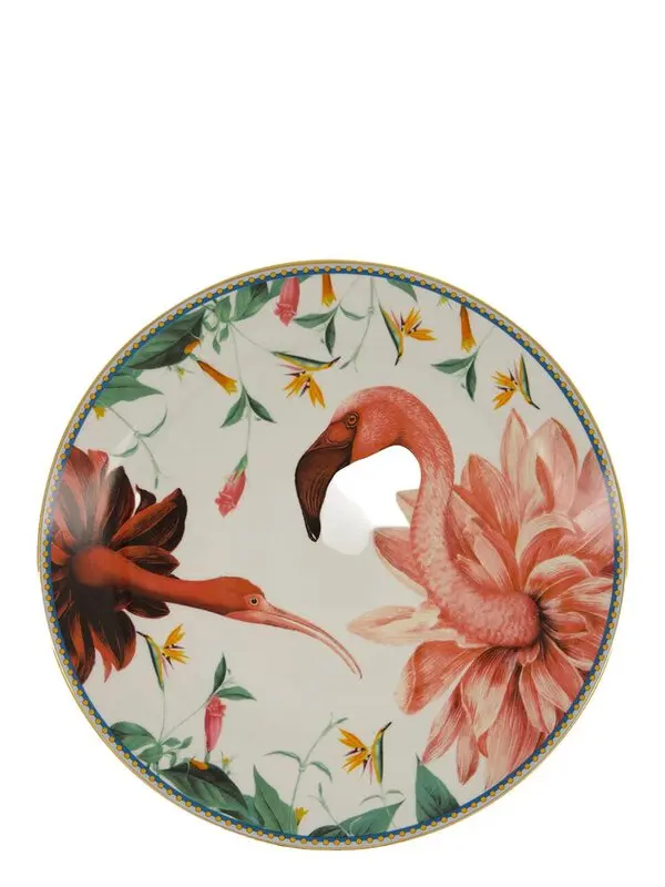 La DoubleJ Birdbloom Decorative Plate - Pink