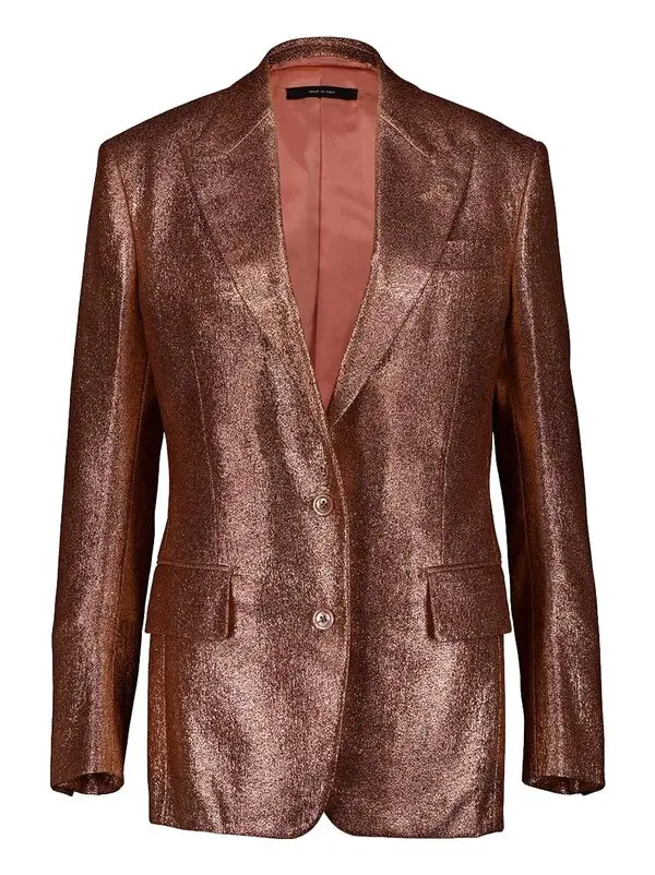 TOM FORD Iridescent Single-breasted Blazer - Pink