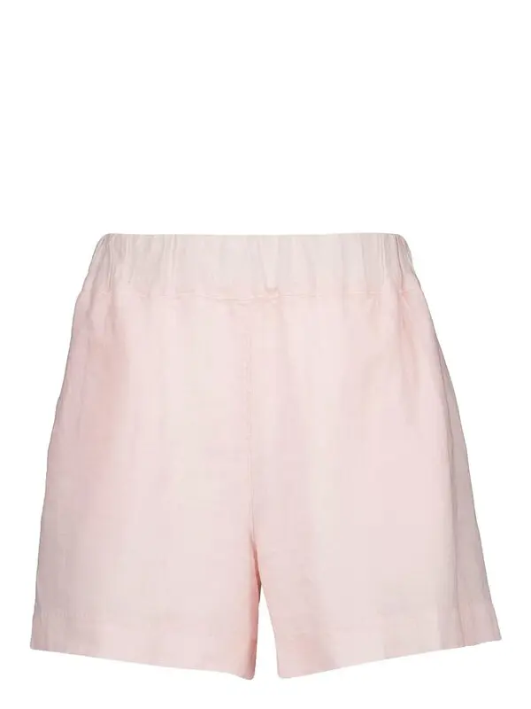 120% Lino Casual Linen Shorts - Pink
