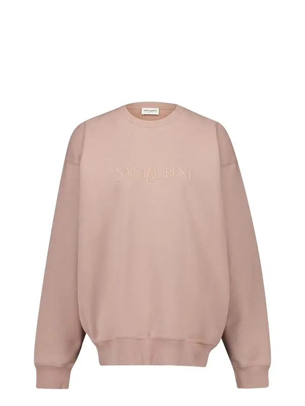 Saint Laurent Cotton Crewneck Sweatshirt - Pink