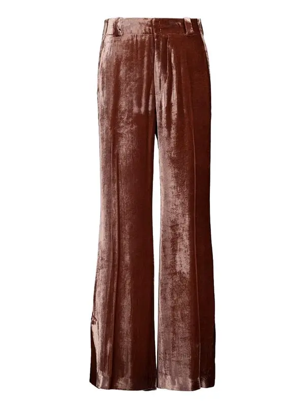 La DoubleJ Solid Good Butt Velvet Pants - Pink