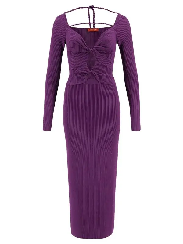 Altuzarra Fotia Cutout Jersey Gown - Purple