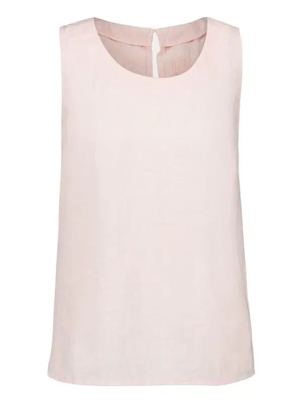 120% Lino Sleeveless Linen Top - Pink