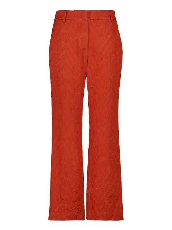 La DoubleJ Jacquard Matelassé Cigarette Pants - Orange
