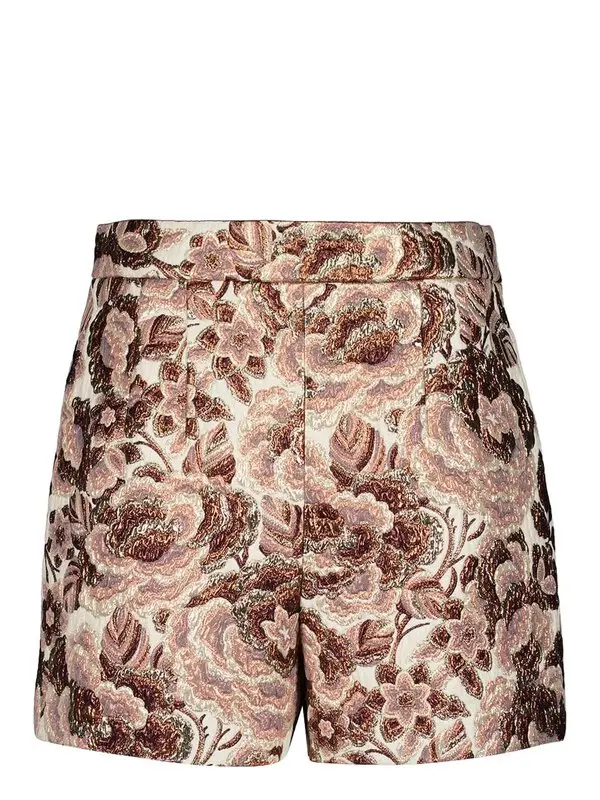 Valentino Garavani Rose Lurex Matelassé Shorts - Multicolour