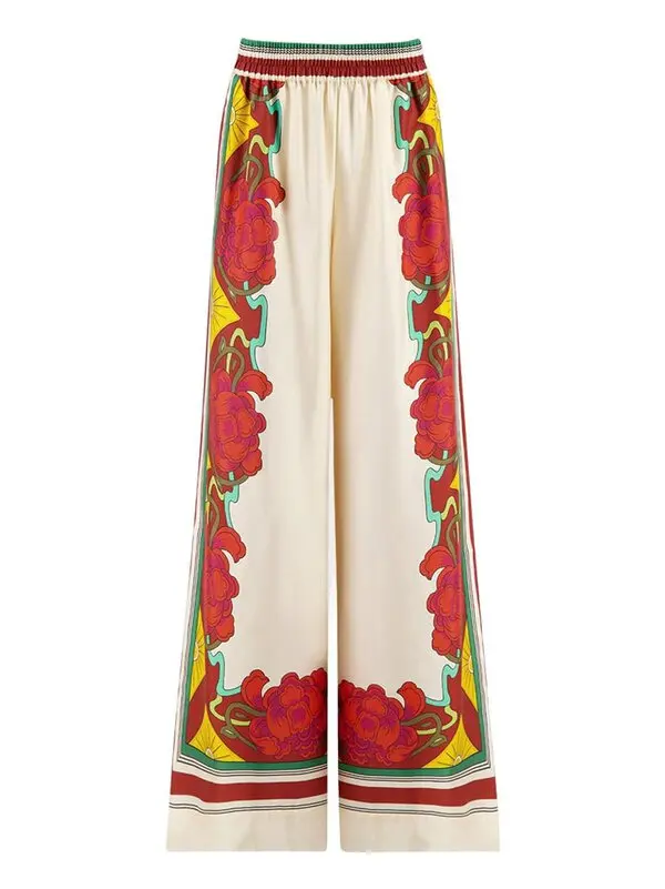 La DoubleJ Floral-print Palazzo Trousers - Multicolour