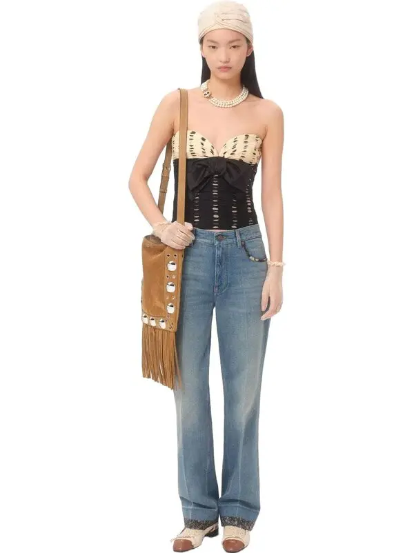 Valentino Garavani Chiffon Polka Dot Draped Top - Multicolour