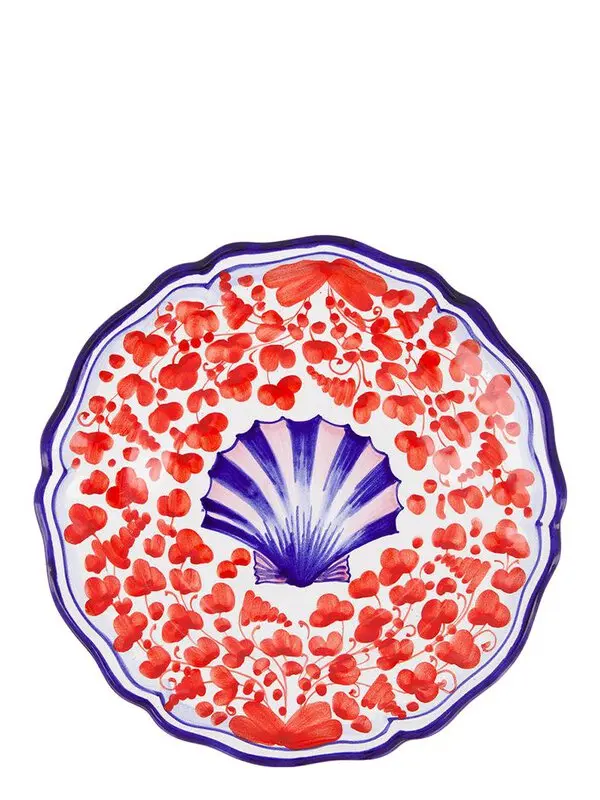 LES-OTTOMANS La Menagerie D'ete Shell Dessert Plate - Multicolour