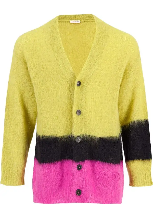 Valentino Garavani Striped Mohair-blend Cardigan - Multicolour