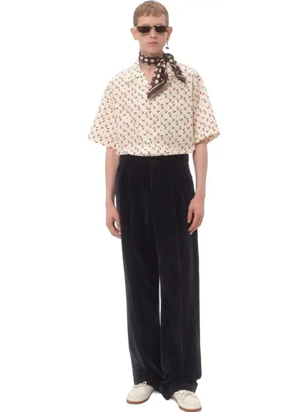 Valentino Garavani Butter Cotton Shirt With Cherryfic Print - Multicolour
