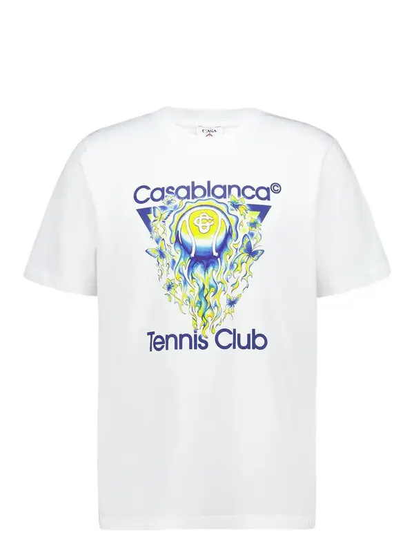 Casablanca White Tennis Club Icon T-shirt - Multicolour