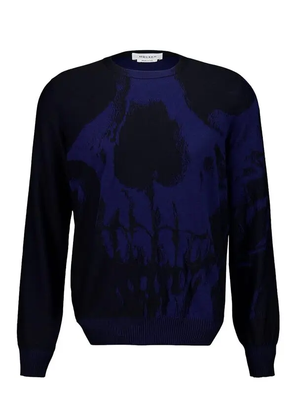 Alexander McQueen Merino Wool Skull Jumper - Multicolour