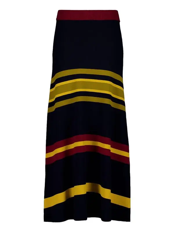 PAULA Rianda Multi Stripes Jacquard Skirt - Multicolour