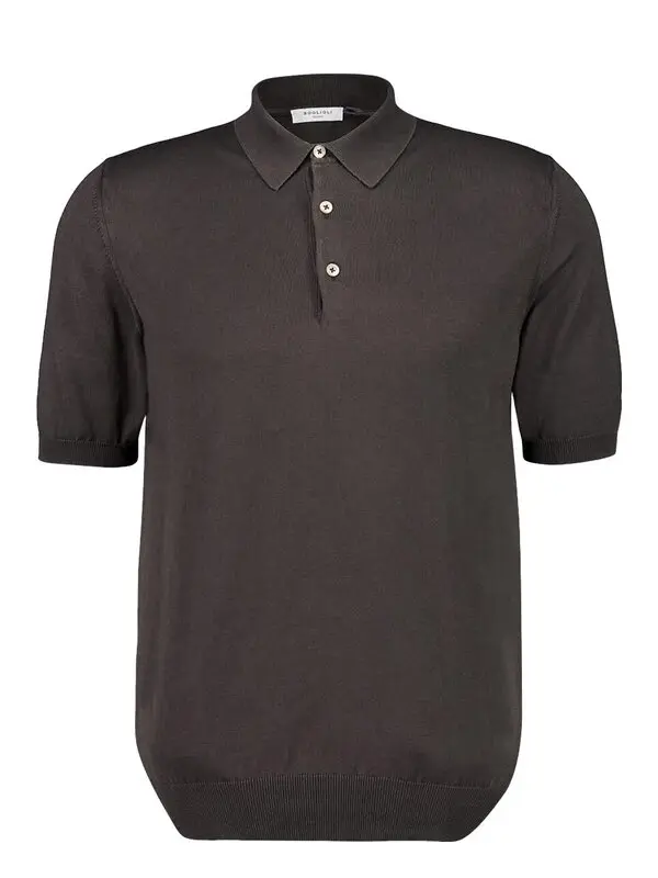 Boglioli Dark Regular Fit Cotton Polo - Grey