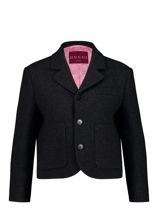 Gucci Heavy Wool Flannel Jacket - Grey