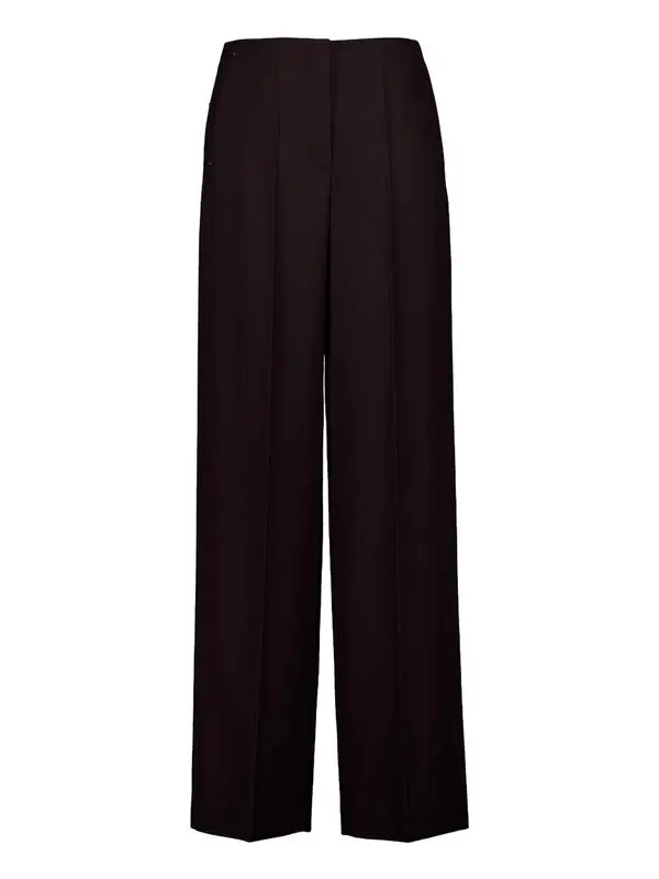 Fendi Straight Leg Wool Trousers - Purple