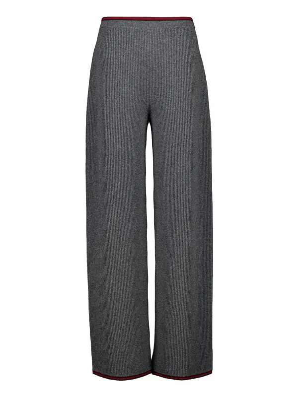 Gucci Wool Straight-leg Trousers - Grey