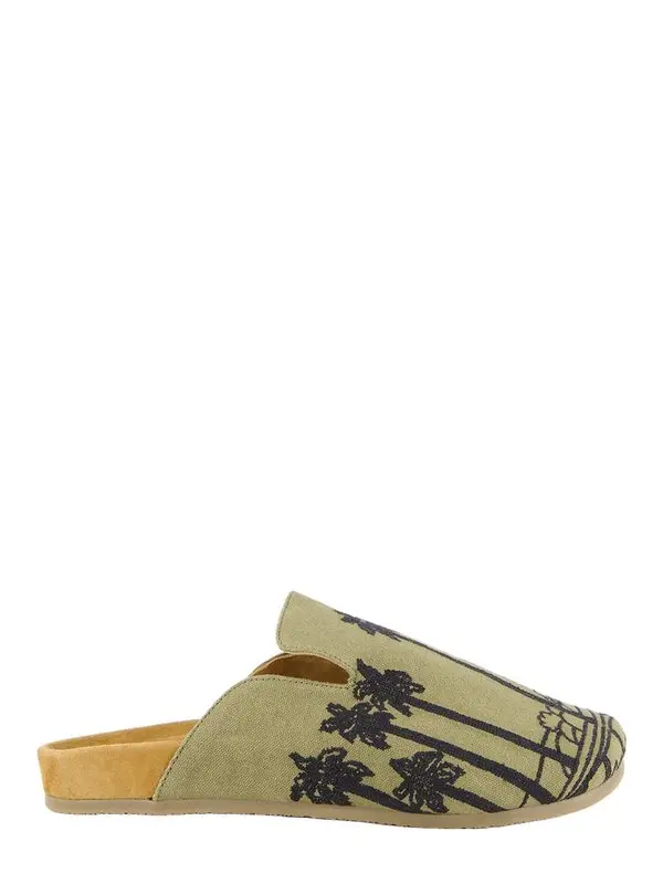 BAZISZT Palmor Suede Mules - Green