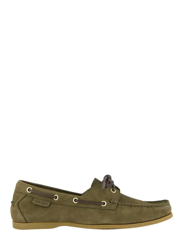 TOM FORD Robin Suede Loafers - Green