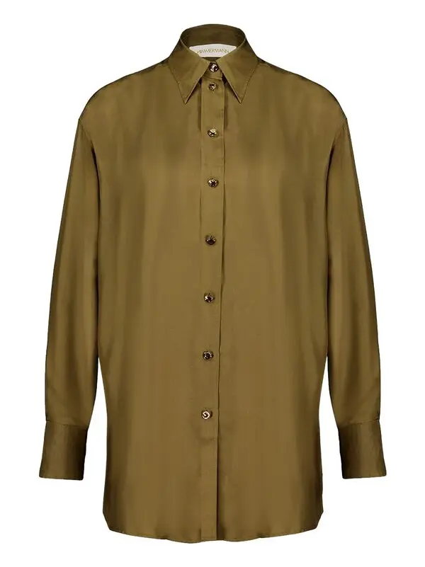 Zimmermann Silk Button-up Shirt - Green