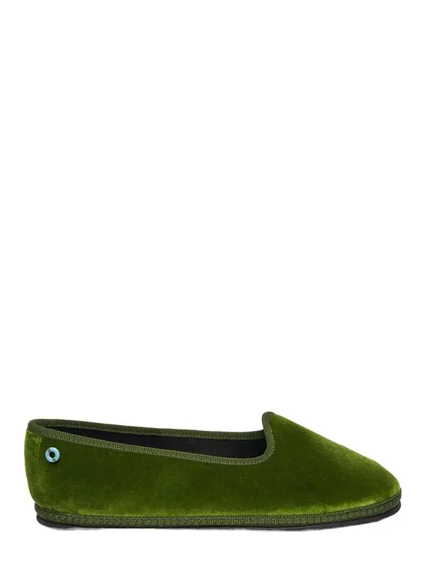 PIEDATERRE Modigliani Velvet Flats - Green