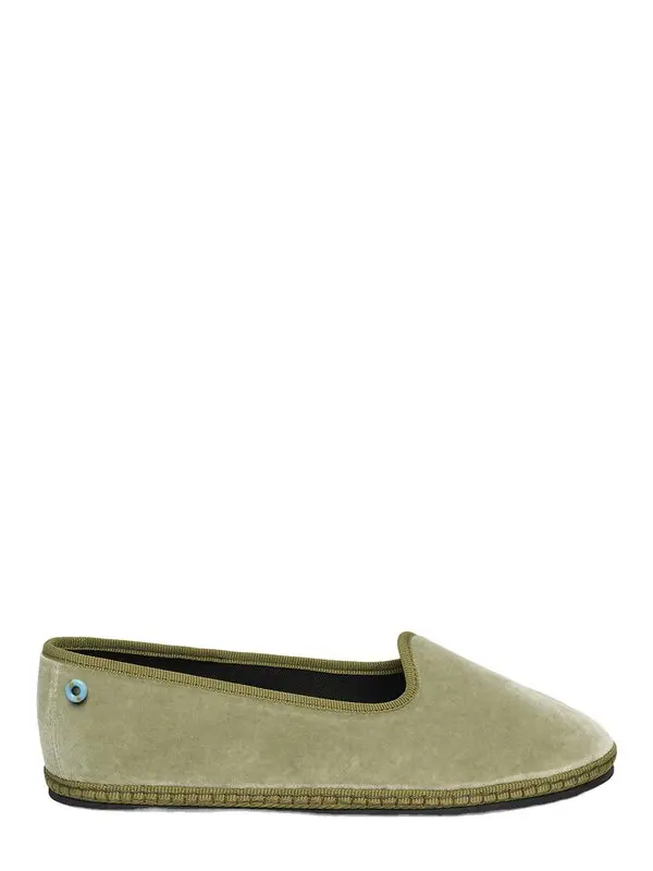 PIEDATERRE Modigliani Velvet Flats - Green