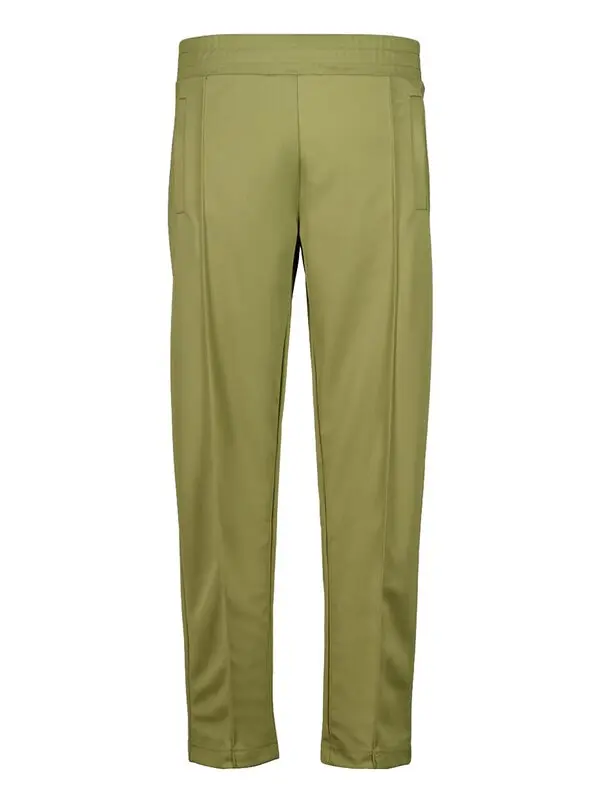 Palm Angels Army Track Pants With Back Curved Logo - Green