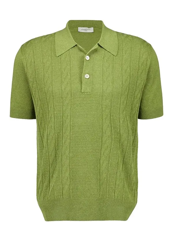 PIACENZA CASHMERE 1733 Silk-linen Polo Shirt - Green