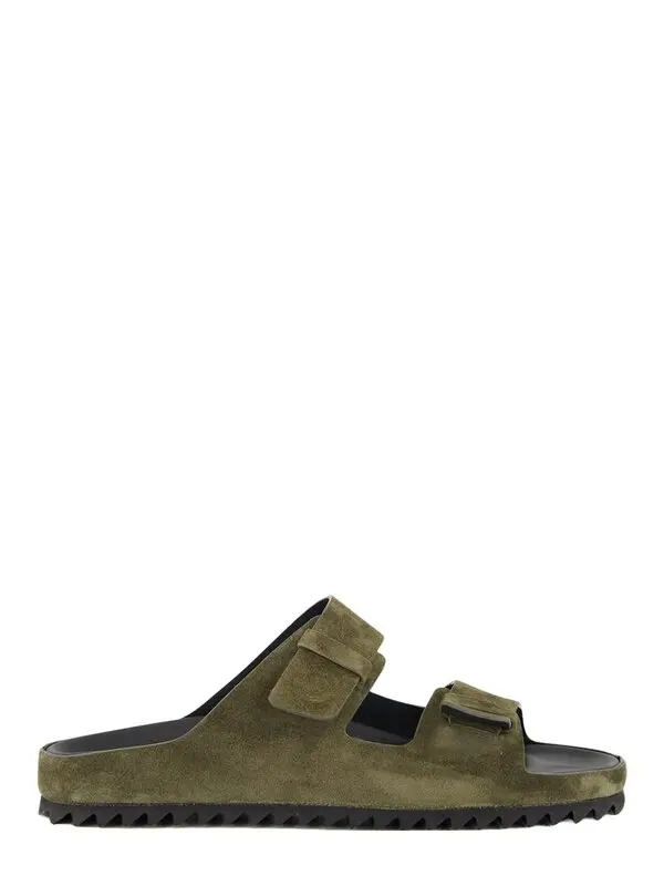 Officine Creative Agorà 010 Suede Slide Sandals - Green