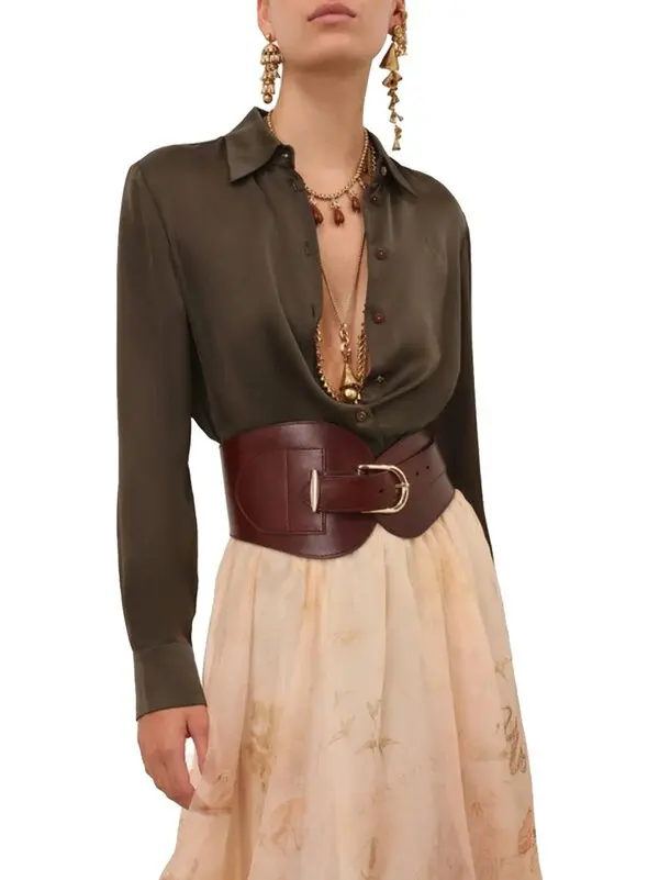 Zimmermann Hypnotic Satin Shirt - Green