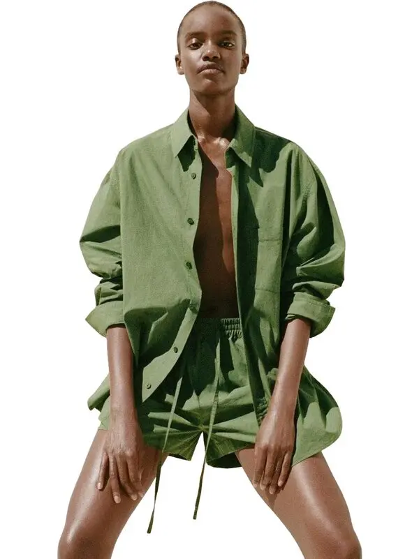 Matteau Relaxed Fit Poplin Shirt - Green