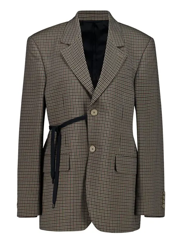 Balenciaga Wrap Tailored Jacket - Green
