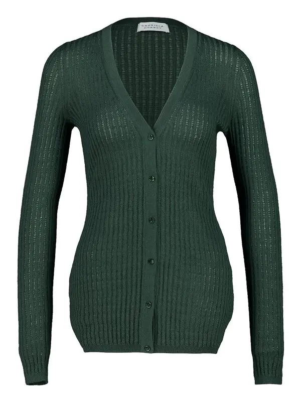 Gabriela Hearst Emma English Knit Cardigan - Green
