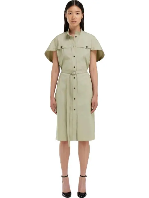 FERRAGAMO Poplin Shirt Dress - Green