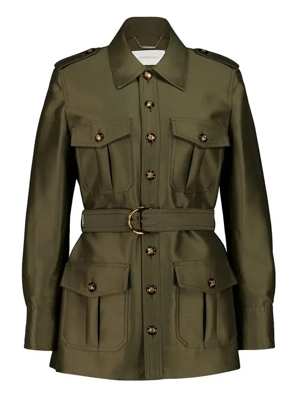 Zimmermann Rebellion Utility Wool Jacket - Green