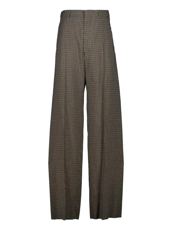 Balenciaga Checked Tailored Trousers - Green