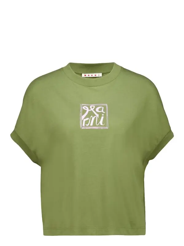 Marni Cotton Logo T-shirt - Green