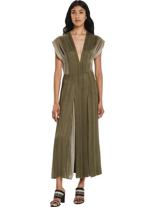 Zeus+dione Selene Sleeveless Pleated Dress - Green