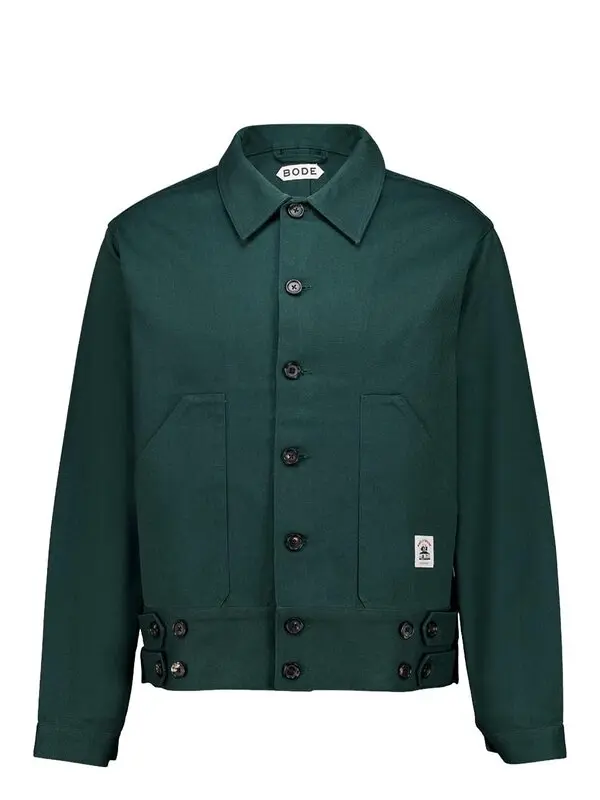 BODE Dark Twill Knolly Brook Side Tab Jacket - Green