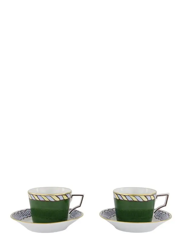 GINORI 1735 Il Viaggio Di Nettuno Tea Set - Green