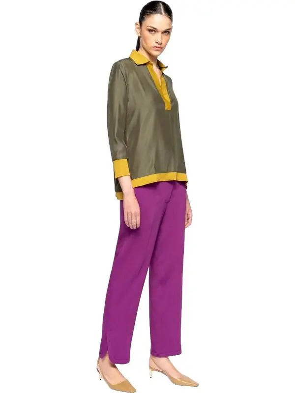 PAULA Emily Phlox Ankle Cut Tailored Pants - Purple