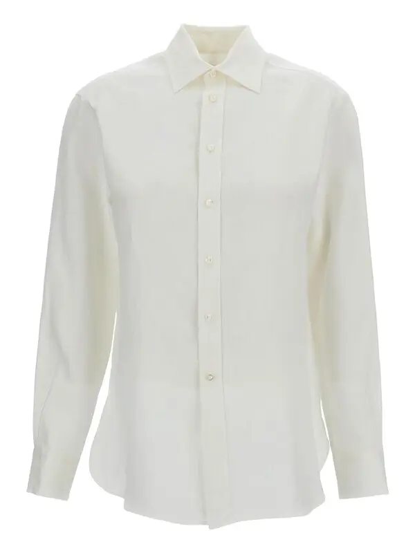 Ralph Lauren Linen Relaxed Fit Shirt - White