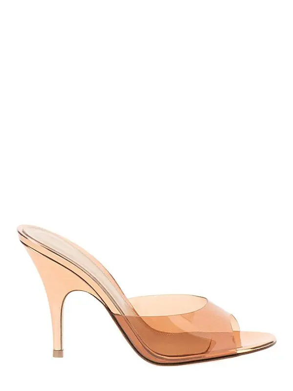GIANVITO ROSSI Sofia Metallic Mules - Oro