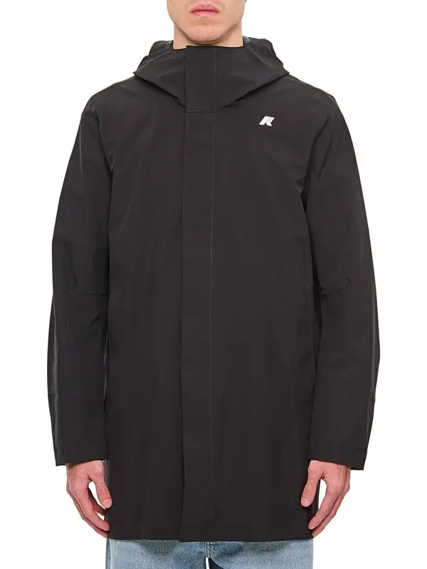 K-WAY Bonded Hooded Jacket - Black