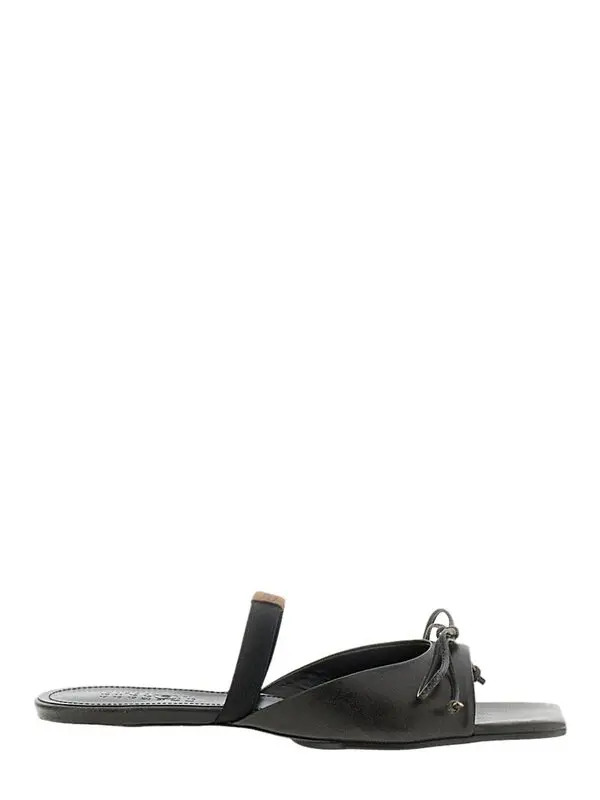 MAISON MARGIELA Slingback Sandals With Bow Detail - Nero