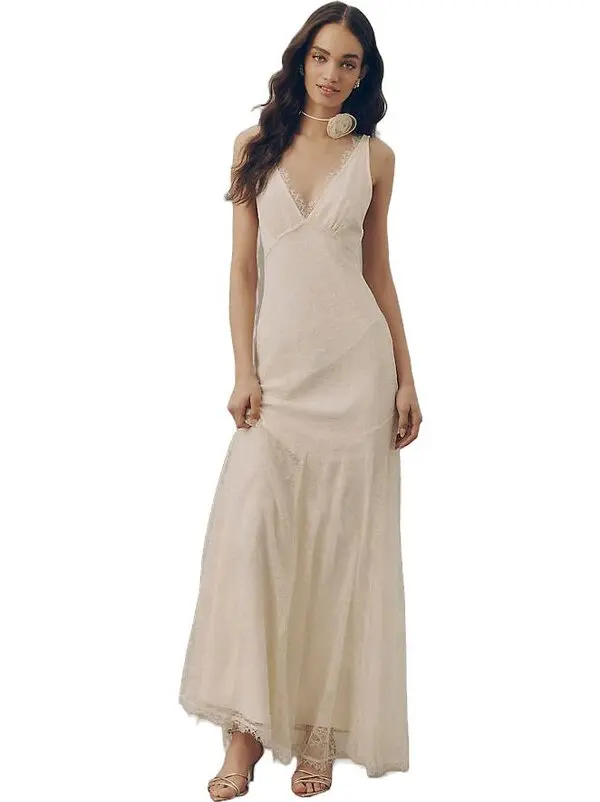 DE LA VALI Adolphus Maxi Dress - Ivory