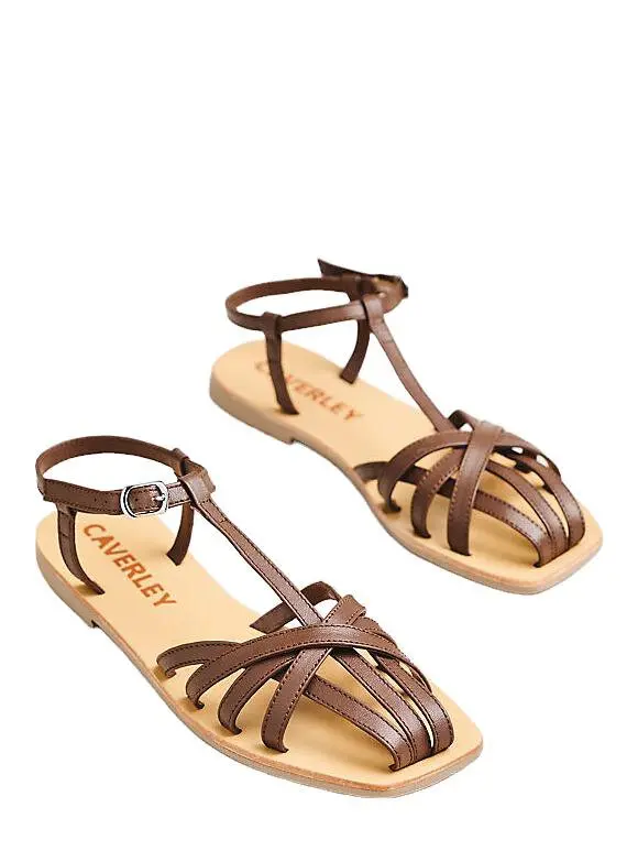 CAVERLEY Marcy Ankle-strap Sandals - Espresso