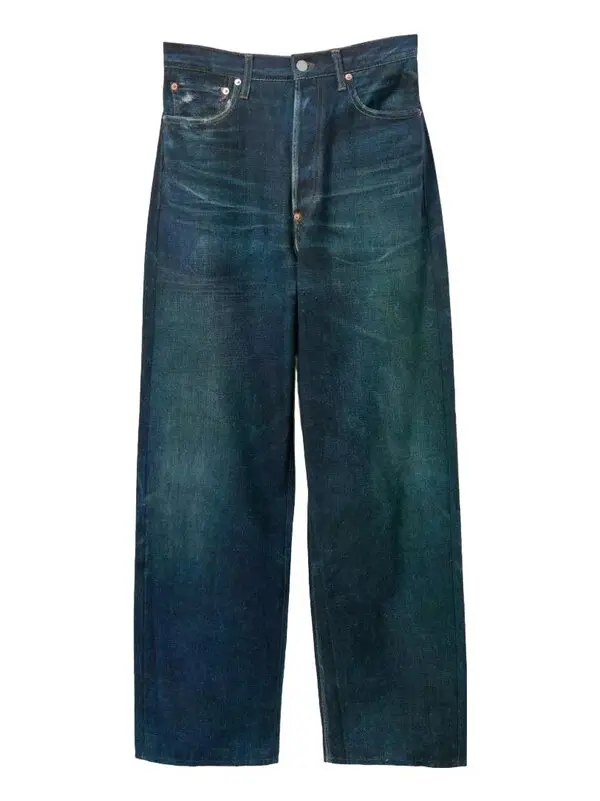 Junya Watanabe Indigo Dyed Faded Effect Jeans - Blue