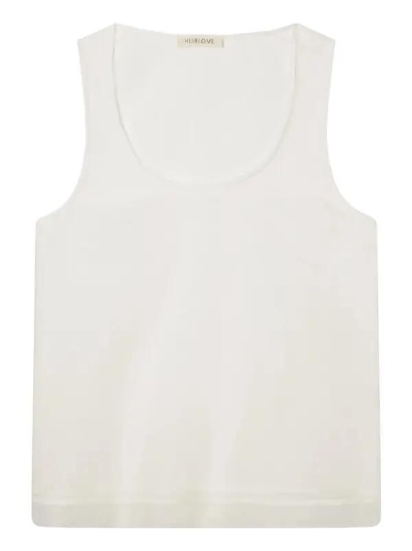 HEIRLOME Elaine Silk-organza Tank Top - Neutrals