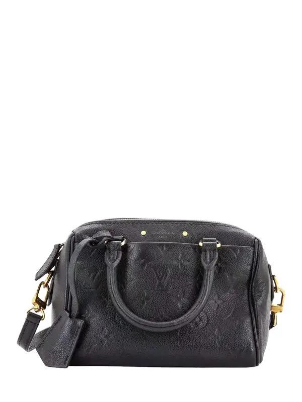 LOUIS VUITTON Speedy Bandouliere Nm 20 Satchel Monogram Empreinte Leather - Black